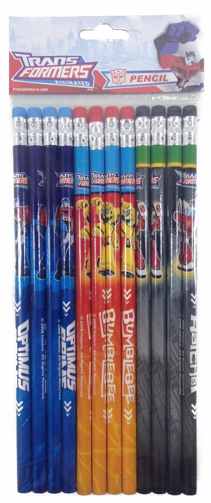 Licensed Products, Transformers Character Wood Pencils Pack, 24 Pieces ...