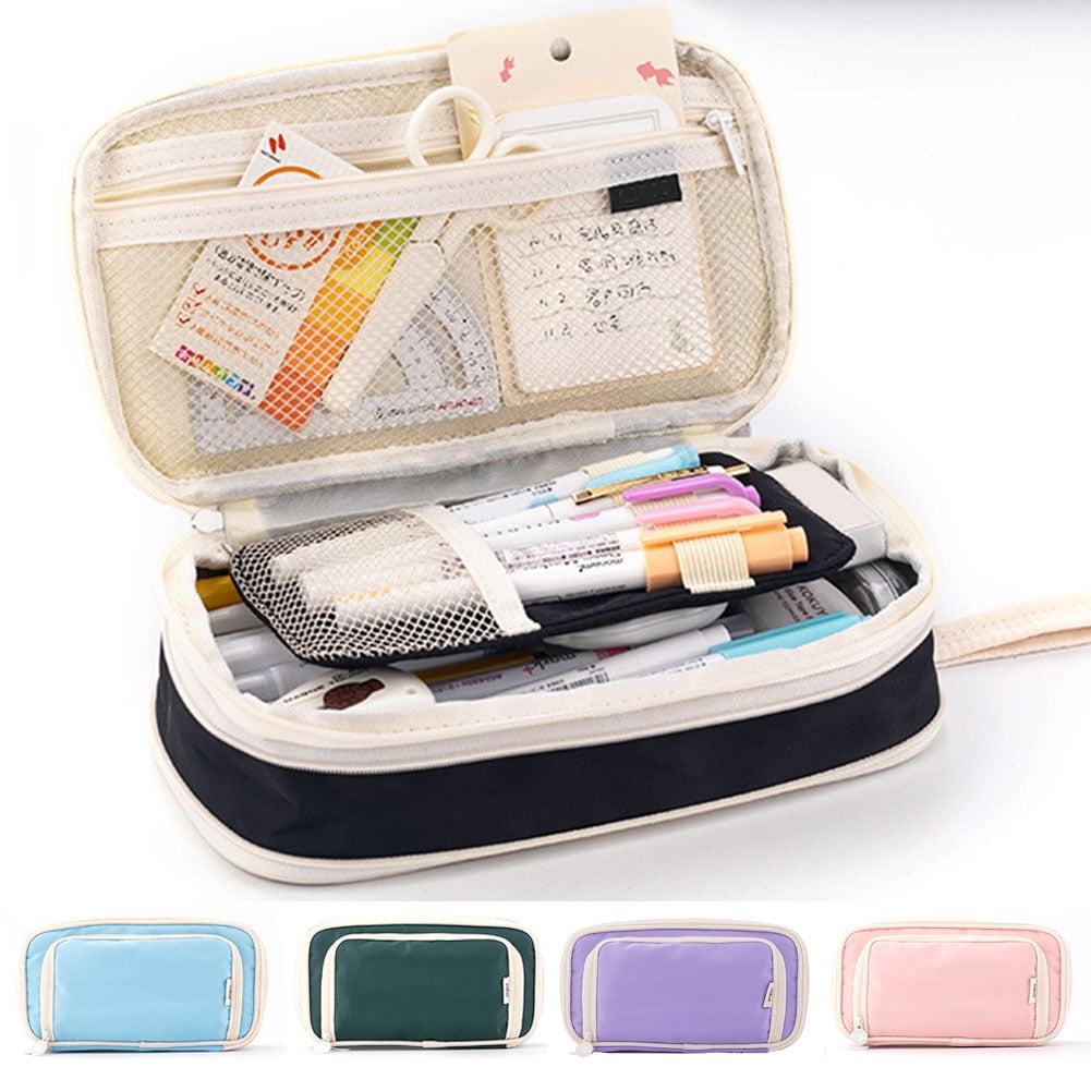 Large Storage Pencil Case Pen Bag with Zipper Big Capacity Pouch ...