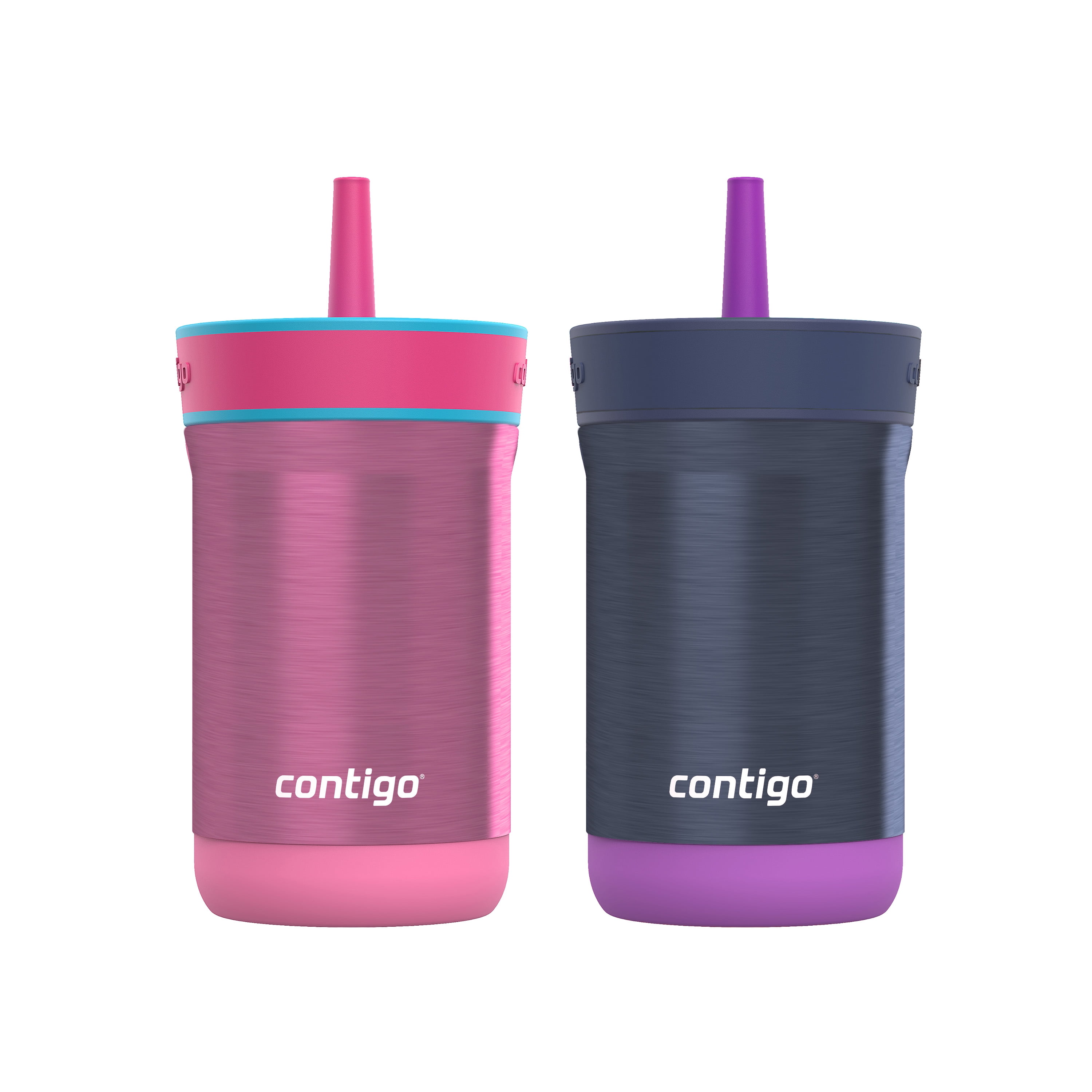 Contigo Kids Leighton Spill-Proof Stainless Steel Tumbler with Straw ...