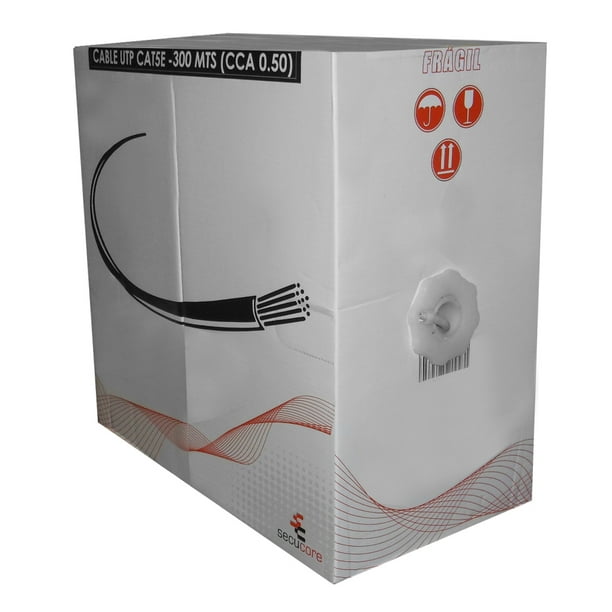 Bobina Cable Red Utp 5e 300 Mts Cctv Nodos Blanco Secucore BOBUTP300 ...