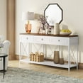 Tribesigns 70.8-Inch Rustic Modern Farmhouse Entryway Console Table ...
