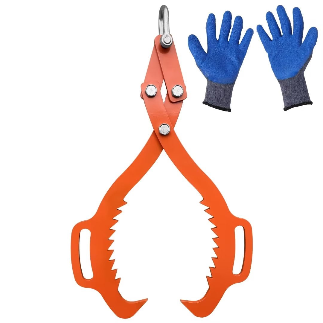 21 inch Log Lifting Tongs, 2 Claw Hook, Heavy Duty Felled Timber Claw ...