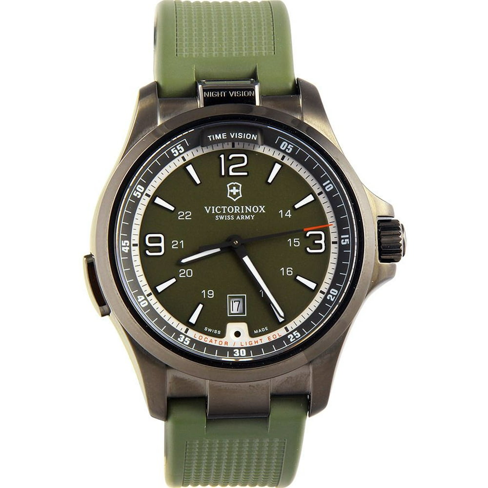 Victorinox - Victorinox Men's Night Vision Olive Green Dial Watch ...