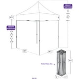 Impact Canopy 5x5 Pop Up Canopy Tent, Lightweight Powder Coated Steel ...