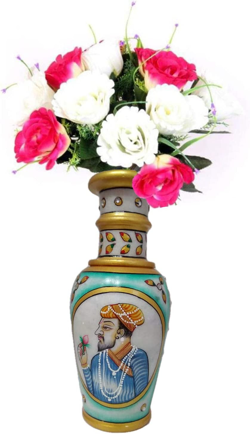 India Meets India Handicraft Flower Vase with Antique Mughal Design ...