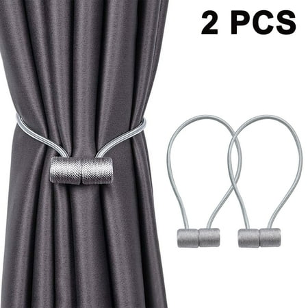 2 Pcs Magnetic Curtain Tieback Curtain Clips Rope Backward Curtain ...