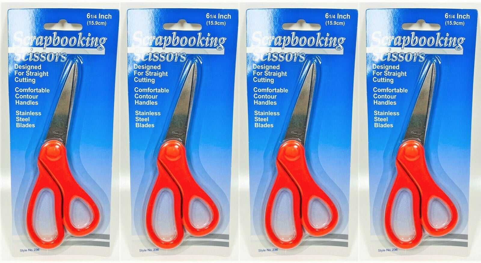 LOT OF 4 Scrapbooking Lightweight Scissors, 6 Inch (RED) - Walmart.com