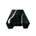 Genuine Marble Rectangular Four Legs Coffee Table - Nero Black Marble ...