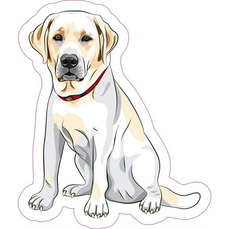 4" x 5" Labrador Lab Dog Bumper Sticker Decal Vinyl Car Window Stickers ...
