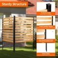 SUGIFT Privacy Screens 42in H x 38in W Wood Outdoor Privacy Fence ...
