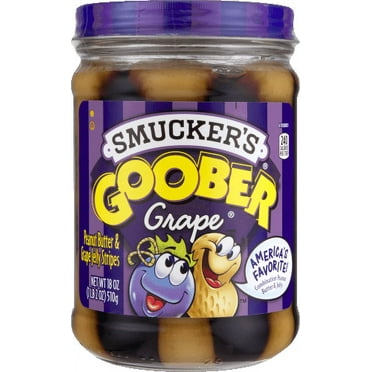 Smucker's Goober Grape Peanut Butter and Jelly Spread - 18oz (Pack of 2 ...