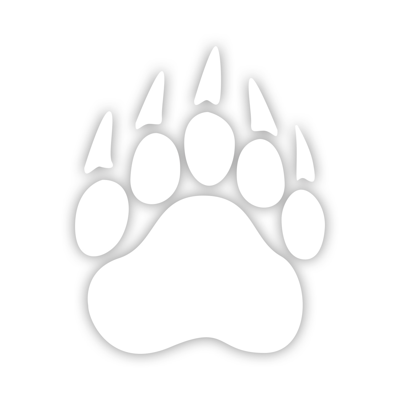 Bear Claw Sticker Decal Die Cut - Self Adhesive Vinyl - Weatherproof ...