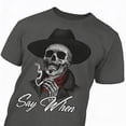 CLOTEX Say When - Distressed Skeleton Cowboy T-Shirt: Classic Western ...