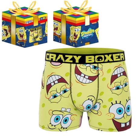 Crazy Boxers SpongeBob SquarePants Faces Boxer Briefs in Present Box ...