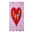 Colorful Cartoon Character Beach Towel with Heart & Gem Patterns ...