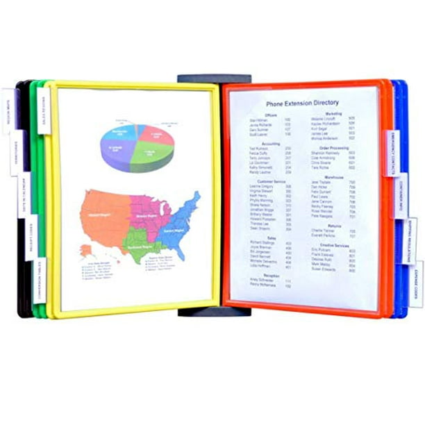 Ultimate Office AdjustaView 10-Pocket Wall Reference Organizer with ...