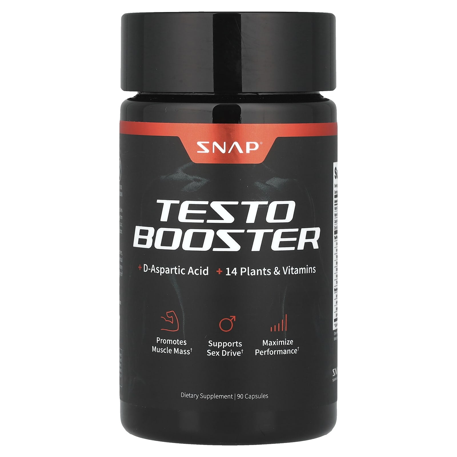 Snap supplements Potenciador de testosterona para hombres, 90 cápsulas ...
