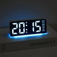 1 PCS Digital LED Alarm Clock With Date Display Dual Alarms Snooze ...