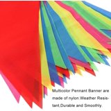 Ludlz Colorful Flag Pennants Multicolor Rainbow Pennant Banner Nylon ...