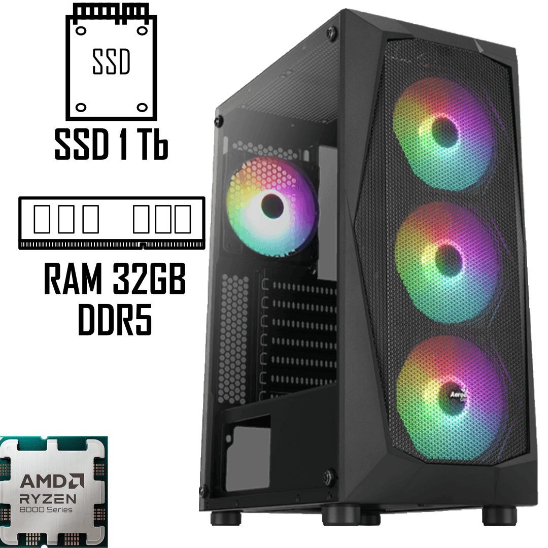 Pc Gamer AMD Ryzen 5 8600G 32GB RAM DDR5 SSD 1TB + 80 | Walmart en línea