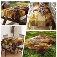 Autumn Dwarf and Yellow Sunflower Floral Table Cloth 60x60in ...