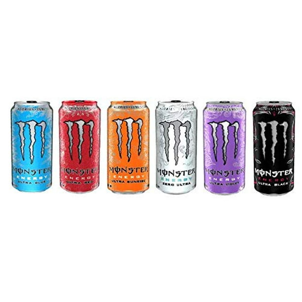 Monster Energy Ultra Energy Drinks Variety Sampler Pack- 16 Ounce Cans ...