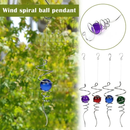 VALINK Wind Spinner Ball Spiral Tail 3D Gazing Ball Wind Spinner ...