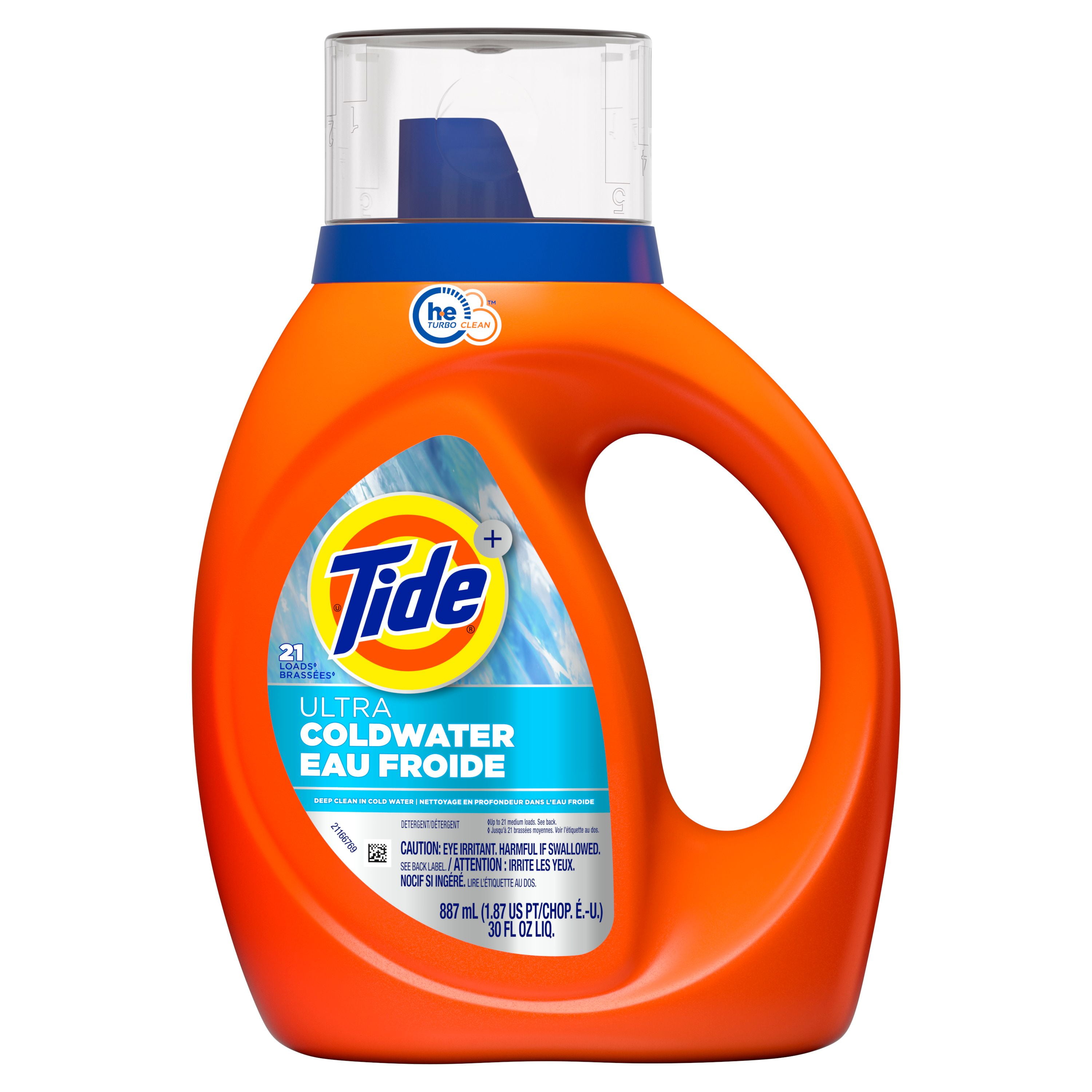 Tide Ultra Coldwater Liquid Laundry Detergent, Original Scent, 887 mL ...