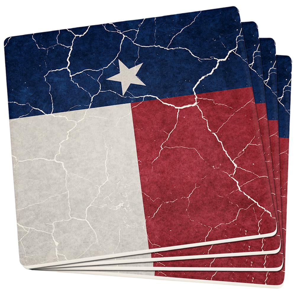 Distressed Texas Flag Set of 4 Square Sandstone Coasters - Walmart.com