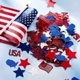 4Th of July Confetti 100Pcs Red White and Blue Confetti Star Shaped ...