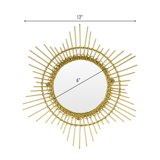 Kimisty Set 3 Sunburst Mirror, Gold Wall Mirror, 12 Inch Small Mirror ...