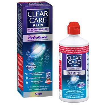 Clear Care Cleaning & Disinfecting Solution Triple Action Cleaning Twin ...