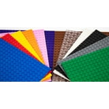 IMEX 12 Piece Assorted Rainbow Stackable Building Block Baseplates - 20 ...