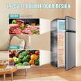 TACOOL Small Refrigerator with Top Freezer 4.6Cu.ft Two Door Mini ...