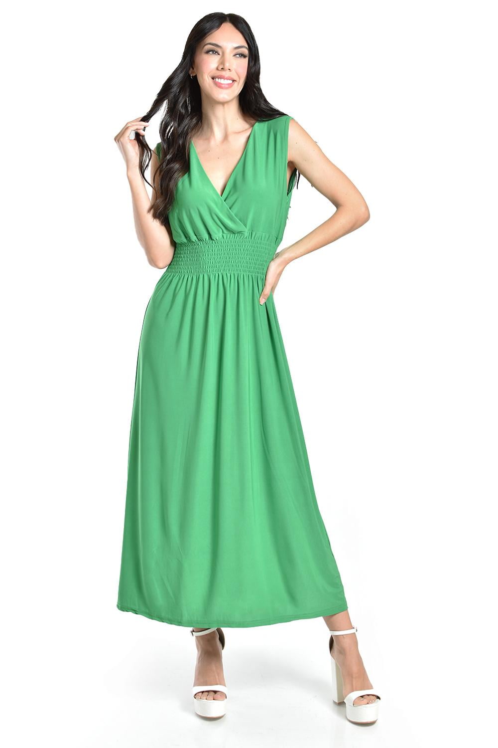 Vestido largo Roman Fashion 8801-SO Verde M | Walmart en línea