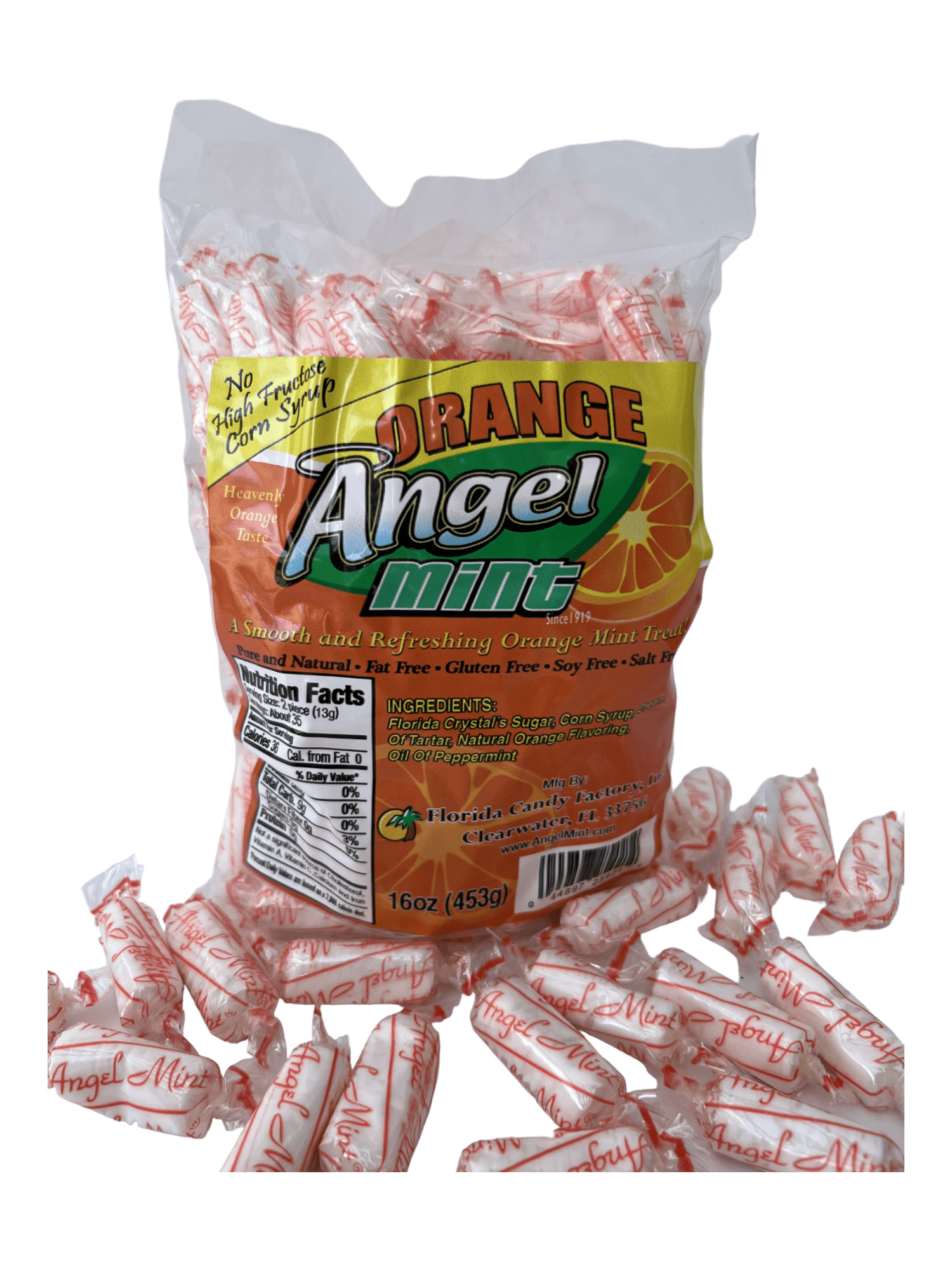 Angel Mint | Orange | Individually Wrapped Peppermint Stick Mints | Old ...