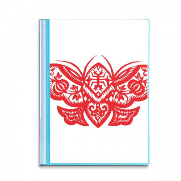 Red Traditional Chinese Paper Cutting Book Sheet Protectors Portfolio ...