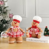 SUSUchens Plush Gingerbread Man Doll Stuffed Christmas Decor Soft ...