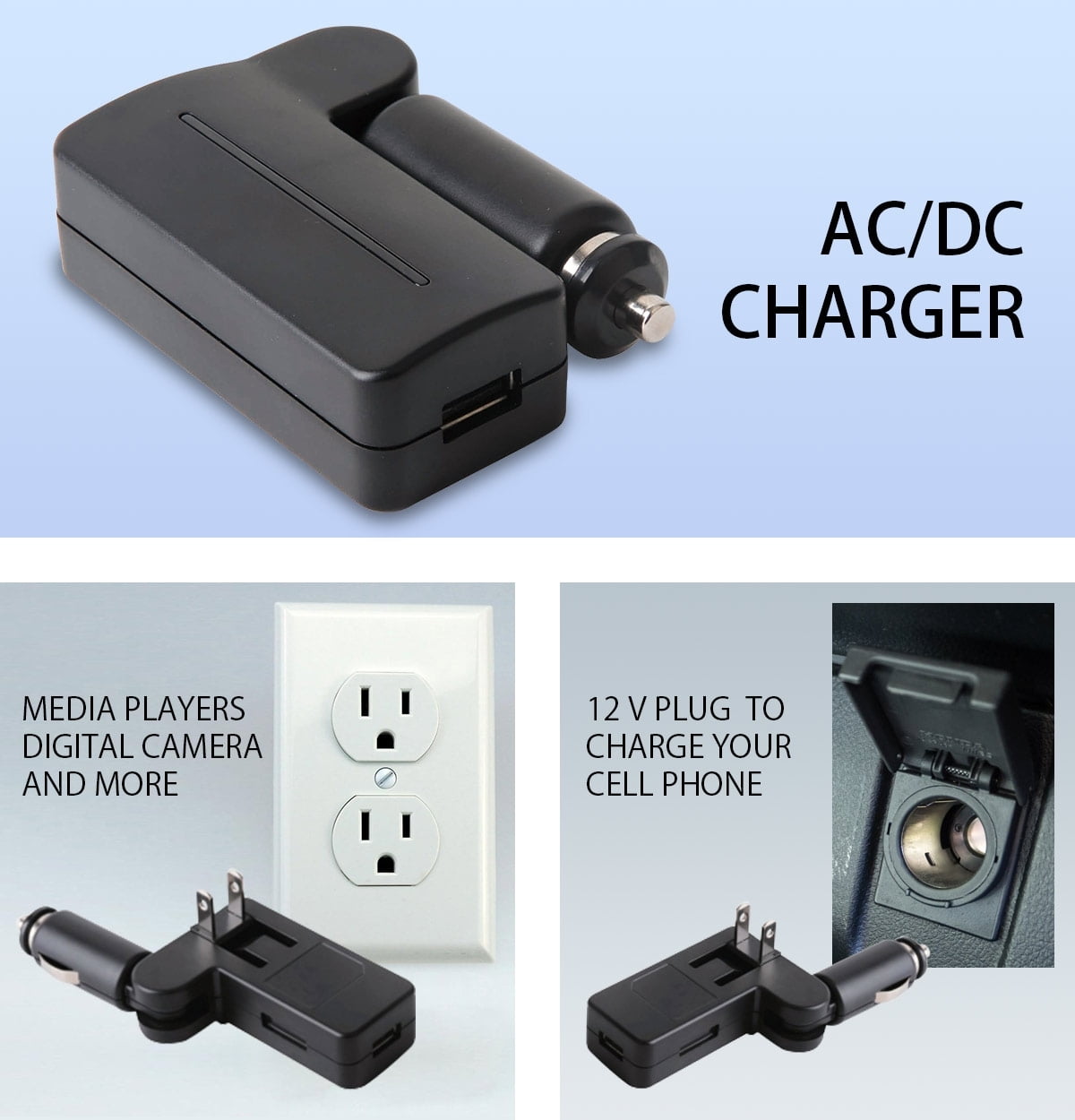 Cell Phone AC/DC Charger - Walmart.com