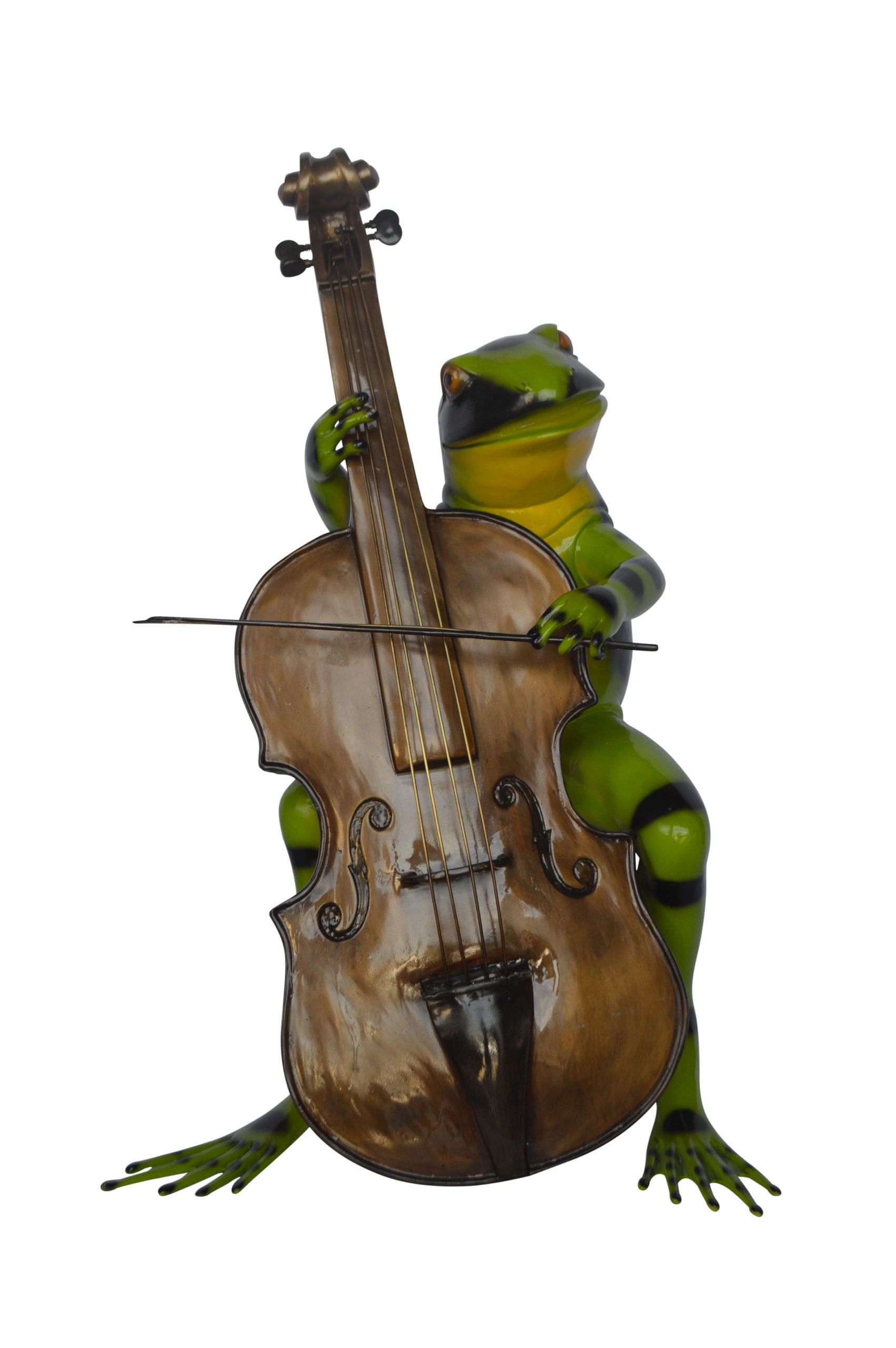 Green Frog Playing the Cello Bronze Statue - Size: 26"L x 18"W x 25"H ...
