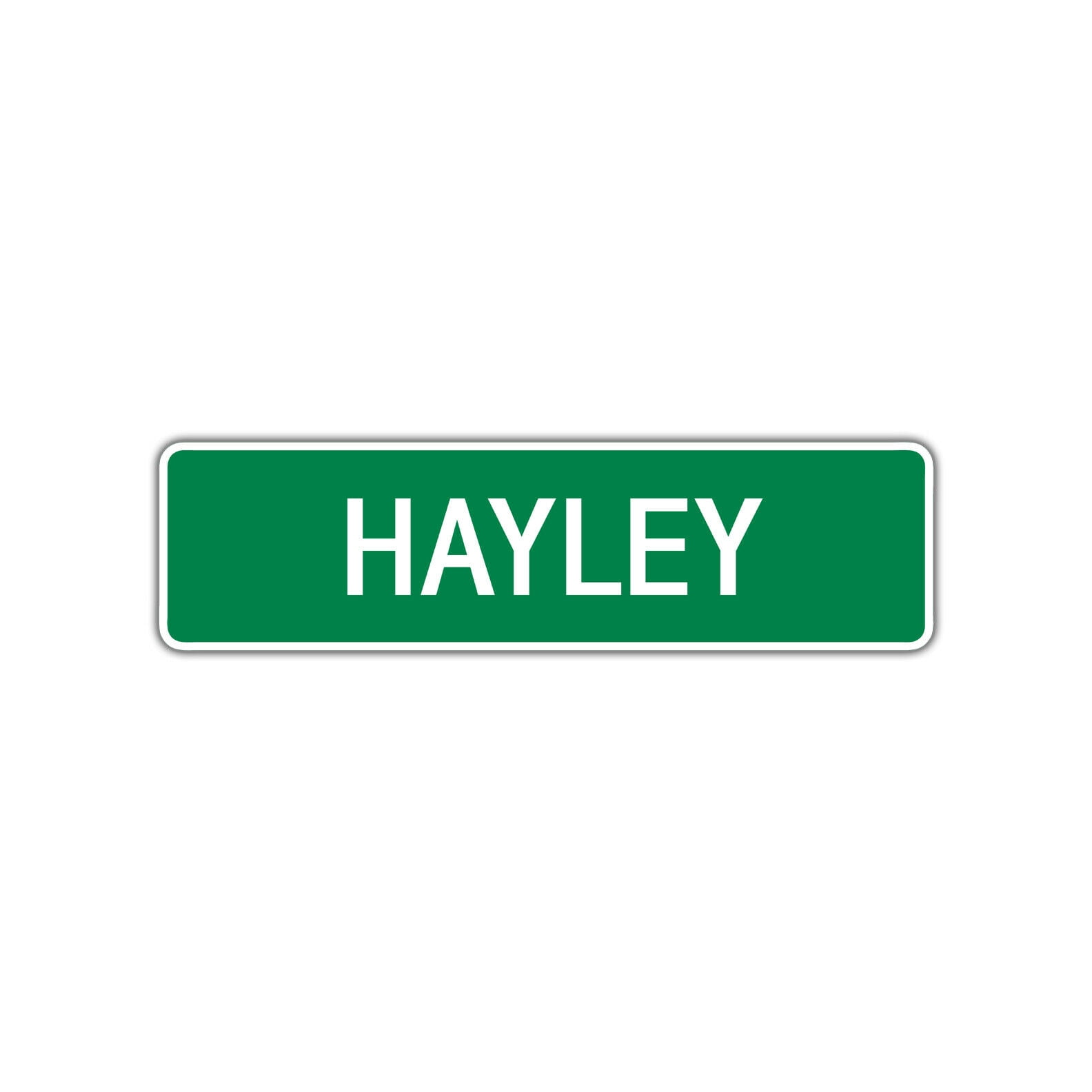 Hayley Girls Children Name Letter Printed Label Novelty Indoor Outdoor ...