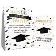 Distinctivs Black and Gold Graduation Scratch Off Party Game, 30 Game ...