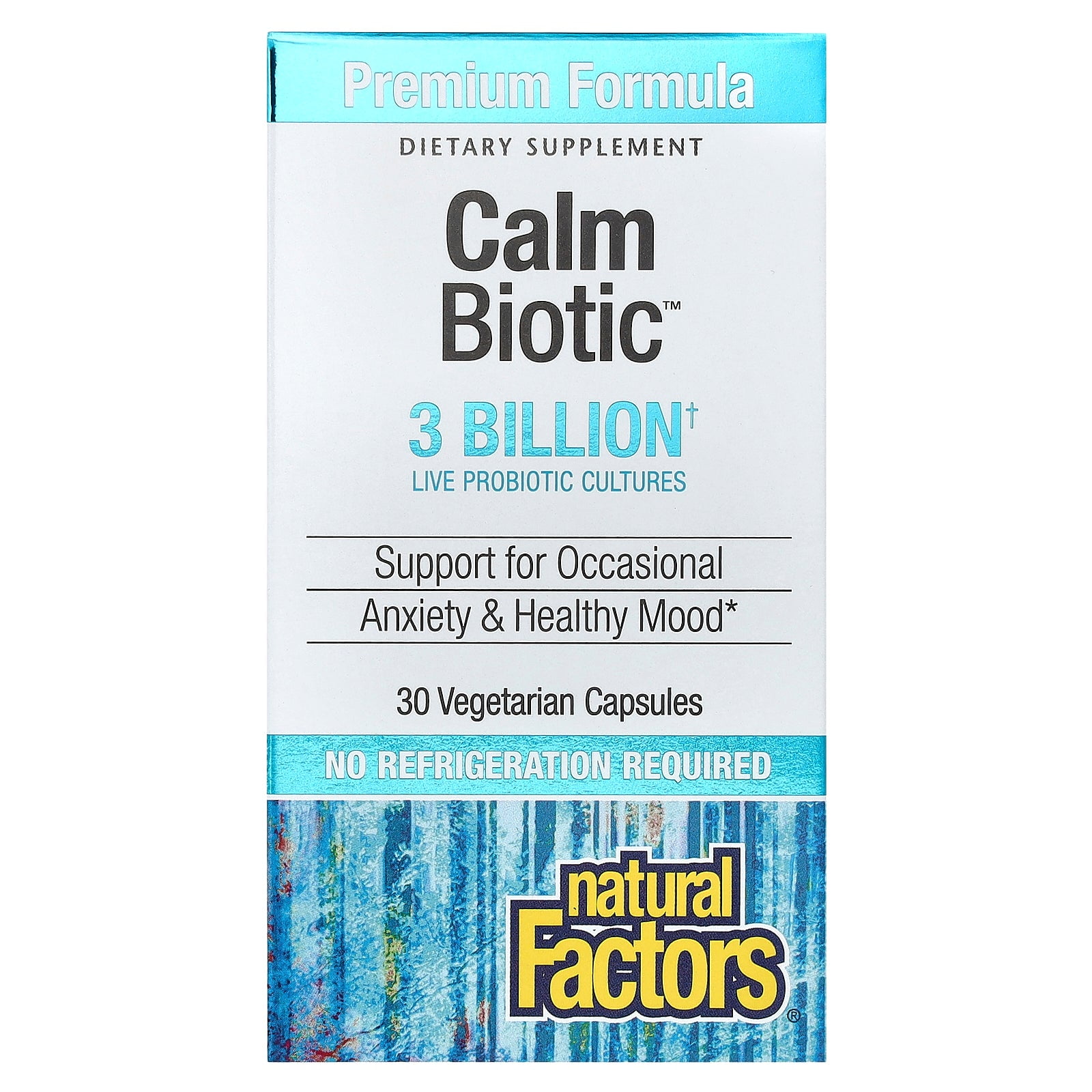 Suplemento Natural Factors Calm Biotic, 3 mil millones, 30 cápsulas ...