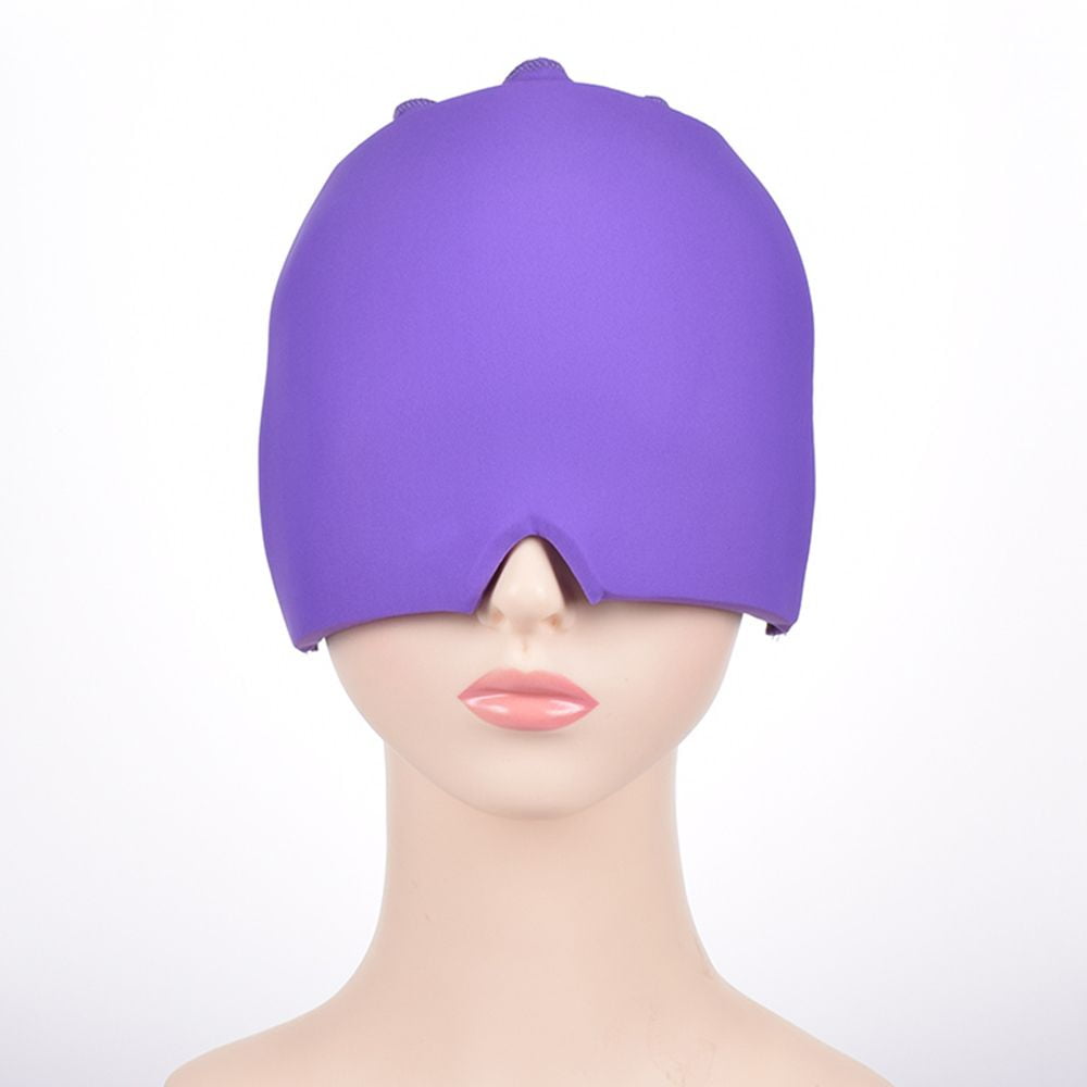 Flexible Ice Compress Ice Cap Cold Compress Hood Headache Relief Hat ...