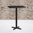Black Laminate Rectangular Bar Table With Cross Leg Base - Walmart.com