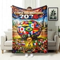 2026 US-Canada-Mexico Football World Cup Flannel Blanket, skin-friendly ...