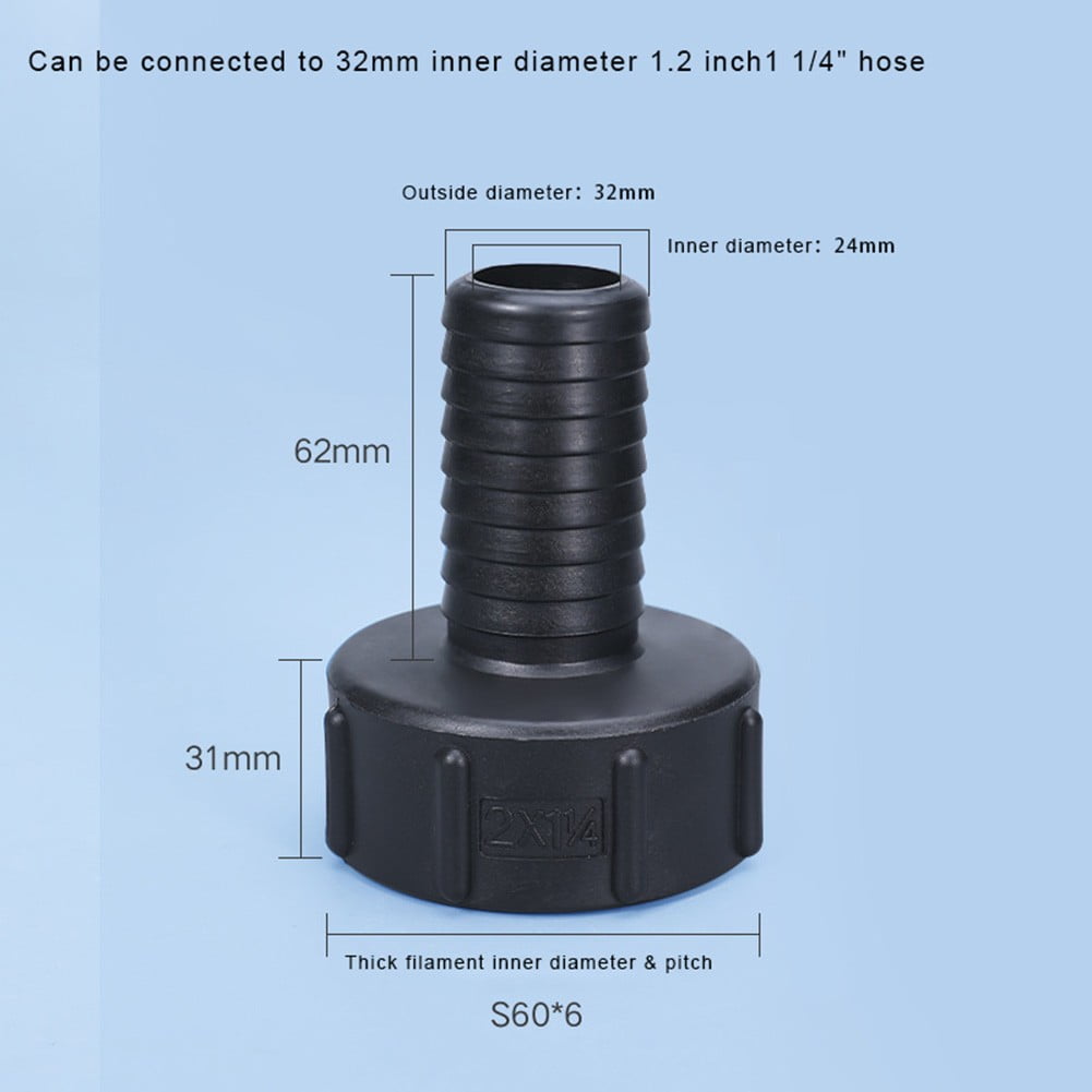 FANJIE 1/2" 3/4" 1" 2" Thread IBC Tank Adapter Faucet Connector For ...