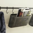 DecMode 46" x 10" Black Metal Industrial Magazine Rack Holder - Walmart.com