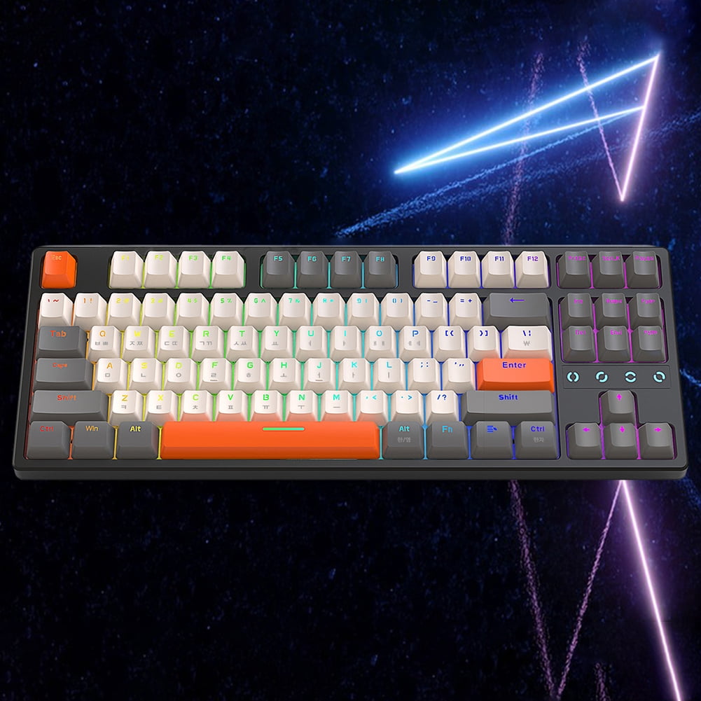 K87 Gaming Keyboard Korean RGB Silent Keyboard Wired Keypad for PC ...
