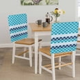 Chair Covers Set of 4 Moroccan Ombre Teal Blue Chair Slipcover ...